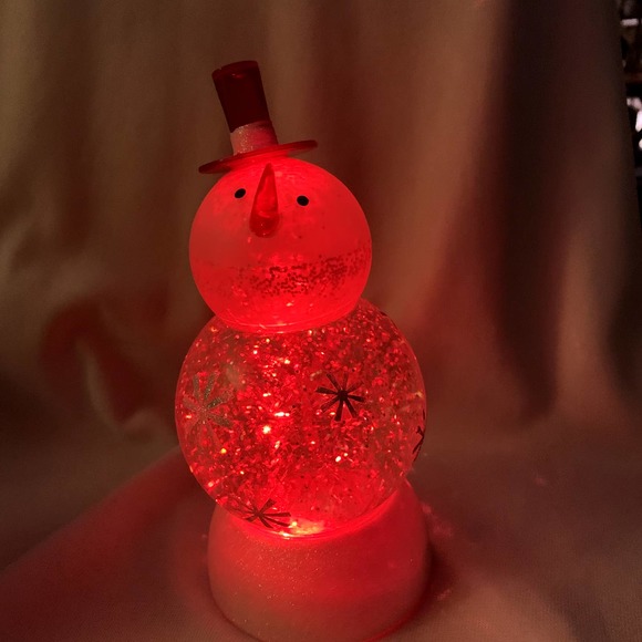 Hallmark | Holiday | Very Rare 207 Hallmark Snowman Snow Globe Lights ...